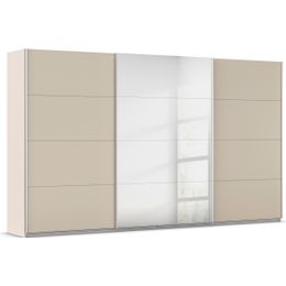 Schwebet&uuml;renschrank OTTO HOME "Kleiderschrank Schrank Schlafzimmerschrank Garderobe AGORDO", beige (beige (champagner), griffleisten alufarbig), B:360cm H:210cm T:62cm, Holzwerkstoff, Schr&auml;nke, Schwebet&uuml;renschrank, Top Innenausstattung, in 4 Breiten und 2 H&ouml;hen MADE IN GERMANY