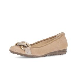 Ballerina Gabor "Sportliche Ballerina", Damen, Gr. 35, braun, Schuhe Ballerina
