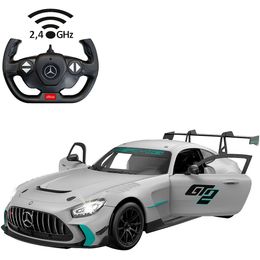 RC-Auto Jamara "Mercedes-AMG GT2 silber 2,4GHz", grau, Fernlenkfahrzeuge, KinderB:14,8cm H:10cm T:33,4cm, Kunststoff, RC-Auto, LED-Licht; Ma&szlig;stab 1:14, B:14,8cm H:10cm T:33,4cm