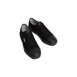 Sneaker Calvin Klein "VULC LACEUP CV", Herren, Gr. 44, schwarz, Baumwolle, unifarben, Basic, Schuhe Sneaker, Freizeitschuh, Halbschuh, Schn&uuml;rer mit CK-Emblem