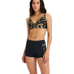 Bikini-Hose Roxy "Roxy Active Shorty", Damen, Gr. XS, US-Gr&ouml;&szlig;en, anthrazit big flowers, Obermaterial: 75% Nylon, 25% Elasthan;, Badehosen Bikini-Hose