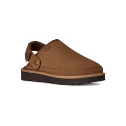 UGG Australia Clog UGG "GOLDENCOAST CLOG II NUBUCK", Damen, Gr. 7 (40), chestnut, Nubukleder, Textil, unifarben, Basic, Schuhe Clog, Mule, Sabot, Hausschuh, Fu&szlig;bett mit Memory-Schaum