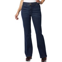Damen Bootcut-Jeans mit Waschung dark blue, Gr&ouml;&szlig;e 19