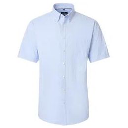 Kurzarmhemd Casamoda "Casamoda Freizeithemd Kurzarm gestreift", Herren, Gr. XL, Normalgr&ouml;&szlig;en, hellblau, 100% Baumwolle, gestreift, l&auml;ssig geschnitten, Hemden