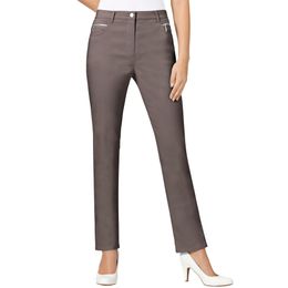 Stehmann Damen Stretch-Hose, grau, Gr. 48, unifarben, 72% Viskose, 25% Polyamid, 3% Elasthan, Hosen