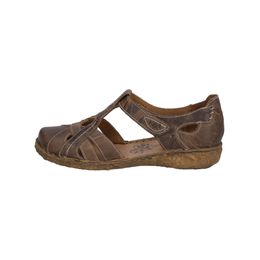 Josef Seibel Damen Riemchensandale "Josef Seibel Sandalen Leder", Gr. 38, braun, Leder, Schuhe