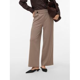 V&eacute;ro Moda Anzughose VERO MODA "VMSTAR PANTS JRS GA NOOS", Damen, Gr. M, L&auml;nge 30, driftwood, Jersey, Obermaterial: 95% Polyester, 5% Elasthan, unifarben, loose fit normal, Hosen Anzughose