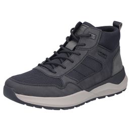 Winterboots Rieker, Herren, Gr. 43, schwarz, dunkelgrau, Lederimitat, Textil, Schuhe Winterboots, Schn&uuml;rboots, Casual High Top Sneaker mit TEX-Membran