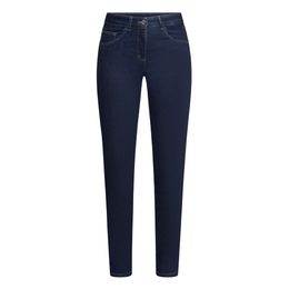 Relaxhose Betty Barclay "Basic-Jeans mit aufgesetzten Taschen", Damen, Gr. 36, EURO, blau (dunkelblau), Obermaterial: 92% Baumwolle CO. 6% Elastomultiester ELE. 2% Elasthan EL., Hosen Relaxhose