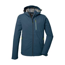 Softshelljacke Killtec "KOS 259 MN SFTSHLL JCKT", Herren, Gr. L, ocean, Oberseite: 100% Polyester;R&uuml;ckseite: 100% Polyester;Futter: 100% Polyester, Jacken Softshelljacke, Wasserabweisende Softshelljacke mit verstellbarer Kapuze