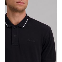 Herren Poloshirtschwarz, Gr. L, Pioneer Authentic Jeans, unifarben, Web, Obermaterial: 100% Baumwolle, Shirts, mit Logo Schriftzug