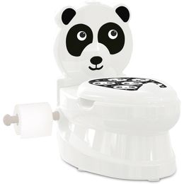 Toilettentrainer Jamara "Meine kleine Toilette, Panda", Baby, wei&szlig;, T&ouml;pfchen Toilettentrainer, mit Sp&uuml;lsound und Toilettenpapierhalter