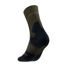Bauerfeind Herren Sportsocken "Outdoor Merino Compression Socks", Gr. 46, gr&uuml;n, Polyamid, unifarben mit Farbeinsatz, Socken, mit hohem Anteil an