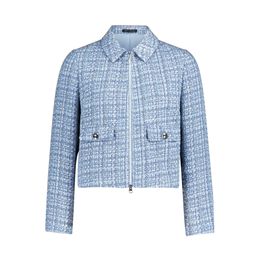 Betty Barclay Damen Jackenblazer "Damen langarm", blau, Basic, Gr. 48, Boucl&eacute;, Obermaterial: 100% Polyester. Futter: 100% Polyester, Blazer