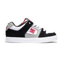 Sneaker DC Shoes "Pure", M&auml;dchen, Gr. 4(35), schwarz-wei&szlig; (wei&szlig;, schwarz, rot), Obermaterial:Obermaterial: Leder / Futter: Textil / Au&szlig;ensohle: Gummi;, Schuhe Sneaker
