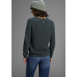 Laura Scott Damen Strickpullover, gr&uuml;n, Gr. 48, unifarben, Strick, Obermaterial: 50% Baumwolle, 50% Polyacryl, Pullover, &Uuml;bergangspullover mit
