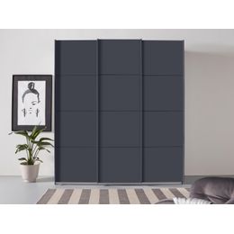 Schwebet&uuml;renschrank Rauch "Kleiderschrank Schrank Garderobe W&auml;scheschrank Ankleide OTELI", grau (graumetallic), B:203cm H:210cm T:68cm, Holzwerkstoff, Schr&auml;nke, Schwebet&uuml;renschrank, schlichte Dekor- oder Hochglanz-Front, viel Stauraum MADE IN GERMANY