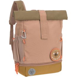 L&auml;ssig Kinderrucksack L&Auml;SSIG "Nature, Mini Rolltop Backpack, Hazelnut", M&auml;dchen, Gr. B/H/T: 23cm x 33cm x 11cm, braun (hazelnut), Polyester, Rucks&auml;cke Kinderrucksack, aus recycelten PET-Flaschen