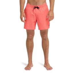 Boardshorts Quiksilver "Stretch Printed Volley 16", Herren, Gr. L, fiery coral mini mayhem, Obermaterial: 92% Microfaser, 8% Elasthan;, Hosen Boardshorts