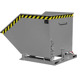 eurokraft pro Sp&auml;ne-Kippmulde, Volumen 800 Liter, mausgrau