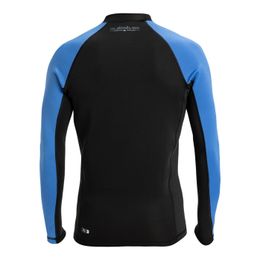 Rash Guard Quiksilver "Everyday Heat", Herren, Gr. S/172 - 177cm & 61 -70kg, blau (nebulas blau), Obermaterial:86% Microfaser, 14% Elasthan;, Shirts Rash Guard