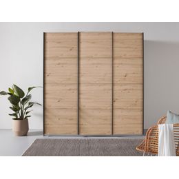 Schwebet&uuml;renschrank Rauch "Kleiderschrank Schrank Garderobe W&auml;scheschrank Ankleide OTELI", braun (eiche artisan), B:203cm H:210cm T:68cm, Holzwerkstoff, Schr&auml;nke, Schwebet&uuml;renschrank, schlichte Dekor- oder Hochglanz-Front, viel Stauraum MADE IN GERMANY