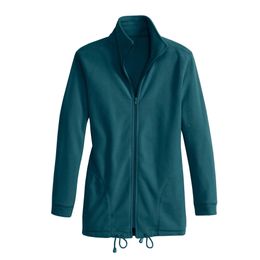 Casual Looks Damen Fleecejacke, blau, Gr. 46, unifarben, 100% Polyester, Jacken