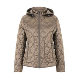 Outdoorjacke Betty Barclay "Outdoorjacke mit abnehmbarer Kapuze", Damen, Gr. 44, beige (taupe), Obermaterial: 100% Polyamid PA., Jacken Outdoorjacke