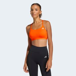 Damen Sport-BH "OPTIME ESSENTIALS LEICHT ST&Uuml;TZENDER WORKOUT BH", adidas Performance, Gr. Mpure orange, Obermaterial: 85% Polyester, 15% Elasthan, BHs