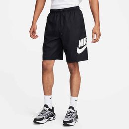 Shorts Nike Sportswear "M NK CLUB SHORT WVN", Herren, Gr. M, N-Gr, schwarz, wei&szlig;, Obermaterial: 100% Polyester, Hosen Shorts, aus Twill-Mischgewebe, elastischer Bund mit Kordelzug