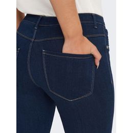 Only Damen Skinny-fit-Jeans "ONLRINA REG WAIST SK BOX DNM", blau, Gr. S, unifarben, Denim/Jeans, Obermaterial: 53% Viskose, 29% Baumwolle, 17%