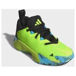 Basketballschuh Adidas PERFORMANCE "Adidas INITIATION KIDS", M&auml;dchen, Gr. 36, lucid lemon, core schwarz, lucid aquamarine, Textil, Schuhe, f&uuml;r Kinder & Jugendliche