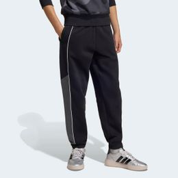 M&auml;dchen Sporthose "COLOURBLOCK"schwarz, grau six, wei&szlig;,, Gr. 116, adidas Sportswear, Obermaterial: 70% Baumwolle, 30% Polyester, Hosen