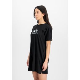 Longshirt Alpha Industries "Basic Long T-Shirt BL W", Damen, Gr. S, schwarz, Obermaterial: 100% Baumwolle, Shirts Longshirt