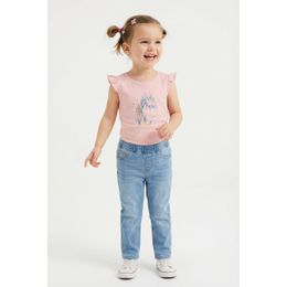 Blue Seven M&auml;dchen T-Shirt, rosa, Gr. 98, bedruckt, unifarben, Single Jersey, Obermaterial: 100% Baumwolle, Shirts, mit tollem Pferdemotiv