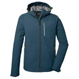 Softshelljacke Killtec "KOS 259 MN SFTSHLL JCKT", Herren, Gr. 3XL, ocean, Oberseite: 100% Polyester;R&uuml;ckseite: 100% Polyester;Futter: 100% Polyester, Jacken Softshelljacke, Wasserabweisende Softshelljacke mit verstellbarer Kapuze