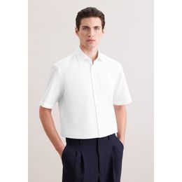 Businesshemd Seidensticker "Schwarze Rose", Herren, Gr. 4XL (49), normale &Auml;rmell&auml;ngen, wei&szlig;, 100% Baumwolle, unifarben, regular fit, gerader Abschluss, Hemden, Regular 1/2 Kentkragen Uni