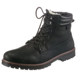 Rieker Herren Winterboots, Gr. 40, schwarz, Leder, Lederimitat, Schuhe, mit TEX-Ausstattung