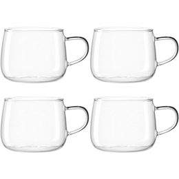 Teeglas Leonardo "T&Egrave; PER TE", transparent (klar), H:8cm &Oslash;:8,6cm, Glas, Trinkgef&auml;&szlig;e, Teeglas, 4-teilig