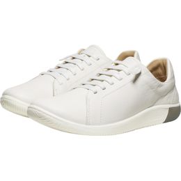 Barfu&szlig;schuh Keen "KNX LACE", Damen, Gr. 38,5, wei&szlig; (star wei&szlig;, star wei&szlig;), Leder, Schuhe Barfu&szlig;schuh