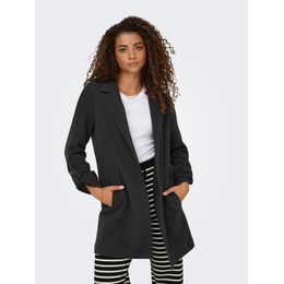Langmantel Only "ONLNORMA LIFE 3/4 LOOSE COATIGAN CC PNT", Damen, Gr. M, grau (dunkelgrau melange), Web, Obermaterial: 100% Polyester, unifarben, regular fit, M&auml;ntel