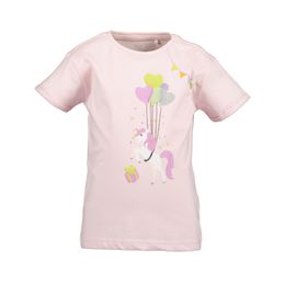Blue Seven M&auml;dchen T-Shirt, rosa, Gr. 98, bedruckt, unifarben, Single Jersey, Obermaterial: 100% Baumwolle, Shirts