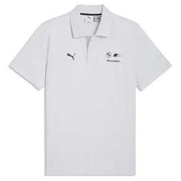 Poloshirt Puma "BMW M MOTORSPORT Essentials Polo Herren", Damen, Gr. XS, silber mist gray, Obermaterial: 100% Baumwolle. Kragen: 96% Baumwolle, 4% Elasthan. Rippe: 4% Elasthan, 96% Baumwolle, regular fit, Shirts