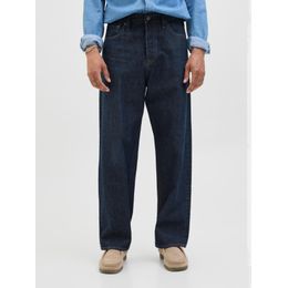 Jack & Jones JACK & JONES Herren Relax-fit-Jeans "JJIALEX mit cleanem Look und Taschenvielfalt", blau, Gr. 29, Abriebeffekte, Denim/Jeans, Obermaterial: 100%