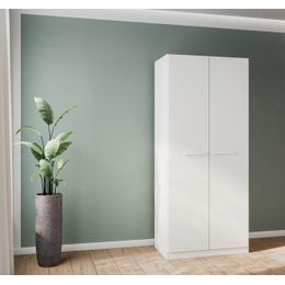 Dreht&uuml;renschrank Rauch "Kleiderschrank Schrank Garderobe Garderobenschrank Stauraumwunder MODI", wei&szlig;, B:91cm H:210cm T:54cm, Holzwerkstoff, Schr&auml;nke, Dreht&uuml;renschrank, optional mit Spiegel MADE IN GERMANY