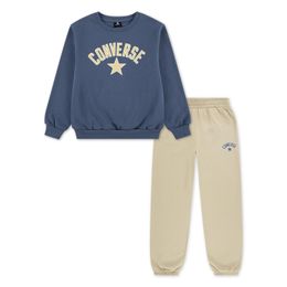 Jogginganzug Converse "CNVB HERITAGE EST CNV PO FLEEC", Jungen, Gr. 122 (7), last straw, Obermaterial: 60% Baumwolle, 40% Polyester, Sportanz&uuml;ge Jogginganzug, f&uuml;r sportliche Aktivit&auml;ten und Freizeit, sportlicher Stil