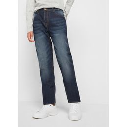 bonprix Jungen Slim-fit-Jeans, blau, Gr. 158, Obermaterial: 82% Baumwolle, 17% Polyester, 1% Elasthan. Futter: 100% Polyester, Jeans, mit