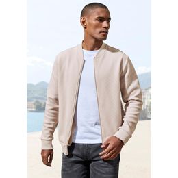 Sweatjacke John Devin "aus Struktur-Qualit&auml;t", Herren, Gr. L (52/54), creme, Obermaterial: 83% Baumwolle, 16% Polyester, 1% Elasthan, unifarben, regular fit, Rundhals, Rippb&uuml;ndchen, Sweatjacken Sweatjacke, aus Struktur-Qualit&auml;t, Topseller