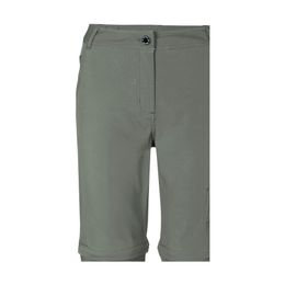 Killtec Damen Zip-off-Hose "KOS 5 WMN PNTS", gr&uuml;n, Gr. 46, Obermaterial: 92% Polyester, 8% Elasthan, Hosen, Abzippbare, wasserabweisende