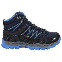 Wanderschuh CMP "KIDS RIGEL MID WP TREKKING SHOES", Kinder, Gr. 40, b.blau, blaustone, royal blau, Leder, Schuhe Wanderschuh, wasserdicht